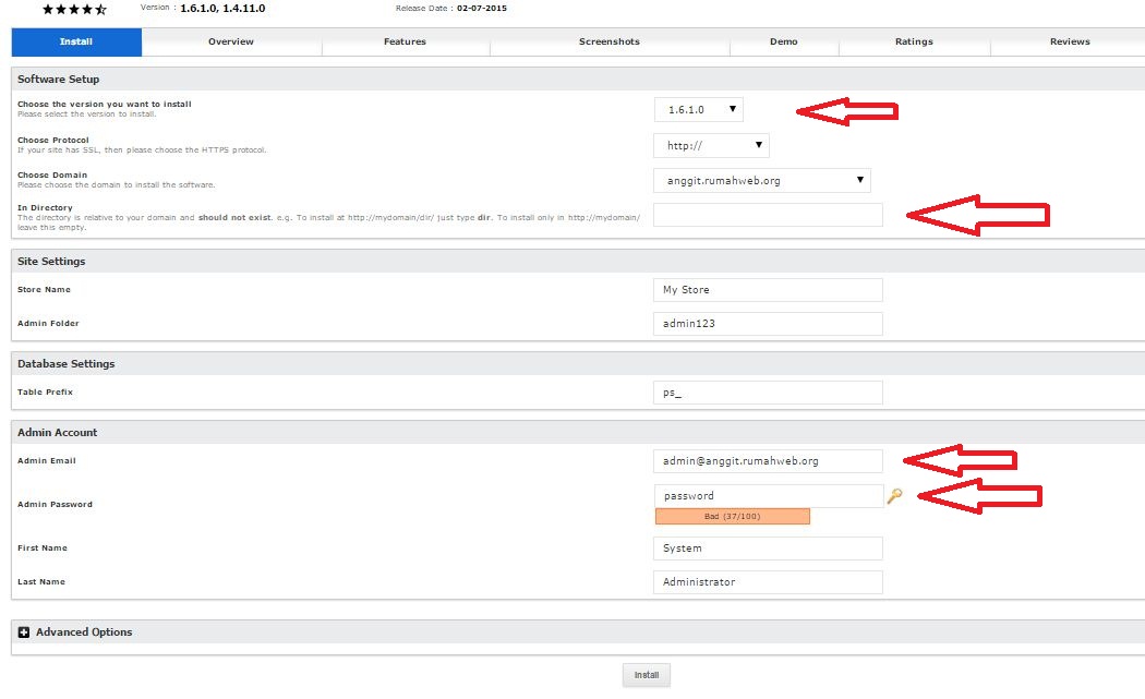 Tutorial Install Prestashop Menggunakan Softaculous | Rumahweb Journal