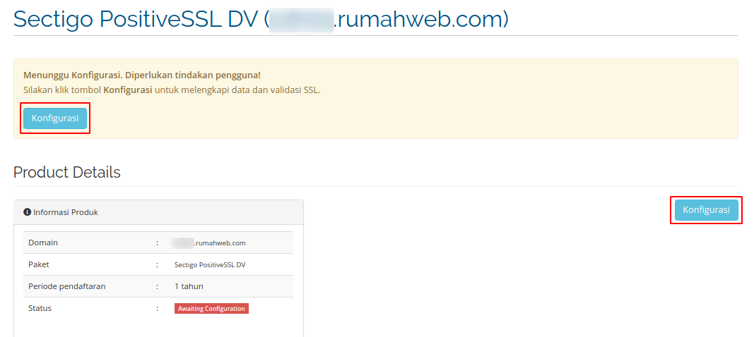Panduan Konfigurasi SSL Sectigo Rumahweb