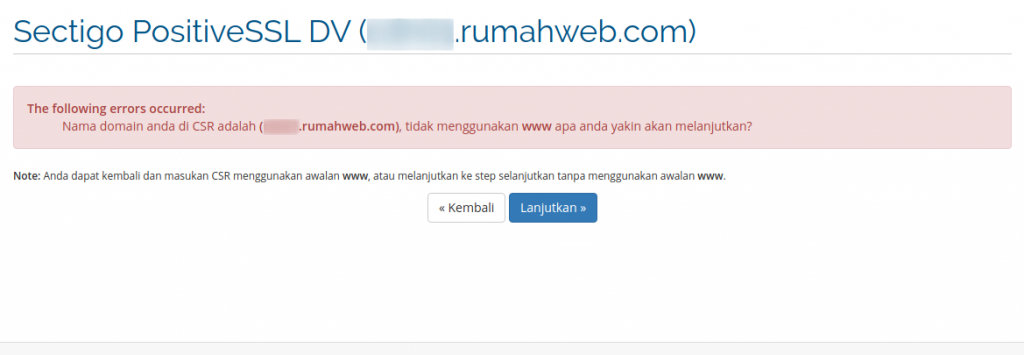 Panduan Reissue SSL Sectigo Rumahweb