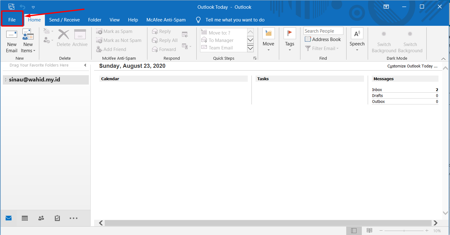 Cara Setting Email ke Outlook 2019 - Rumahweb Journal