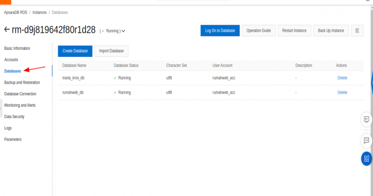 Mengenal Console RDS MySQL Alibaba Cloud - Rumahweb