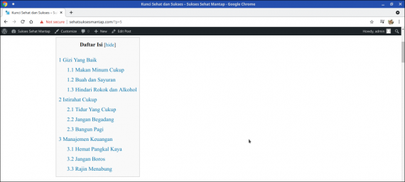 Cara Membuat Daftar isi di WordPress - Rumahweb