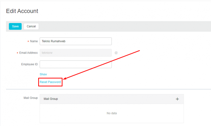 Cara Reset Password Alimail - Rumahweb Journal