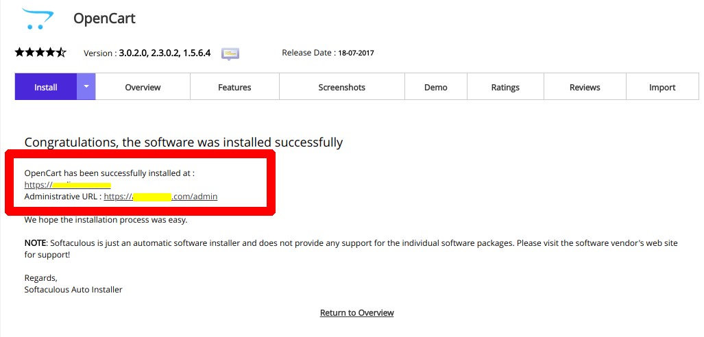 Cara Install Opencart di cPanel Melalui Softaculous