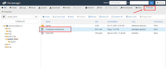 Cara Install CodeIgniter di cPanel Hosting
