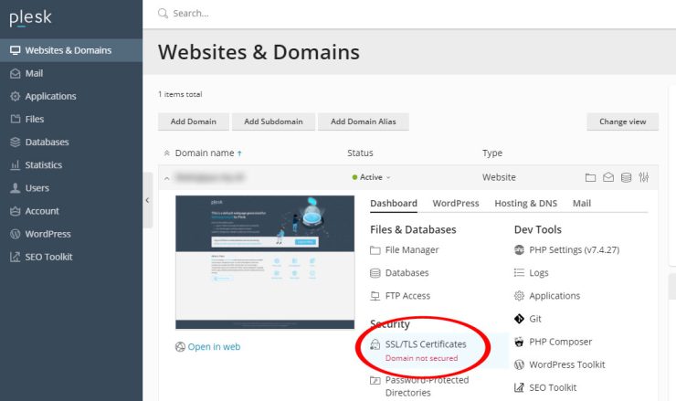 Cara Install SSL Gratis di WordPress Hosting (Plesk Panel)