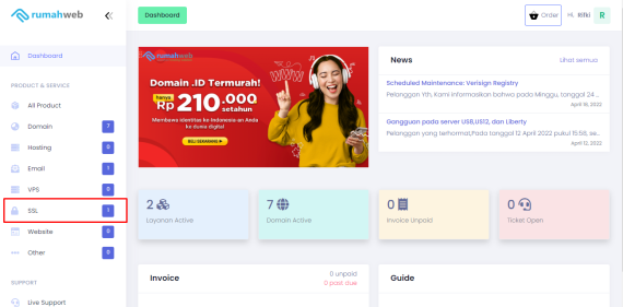 Panduan Konfigurasi SSL Sectigo Melalui Clientzone