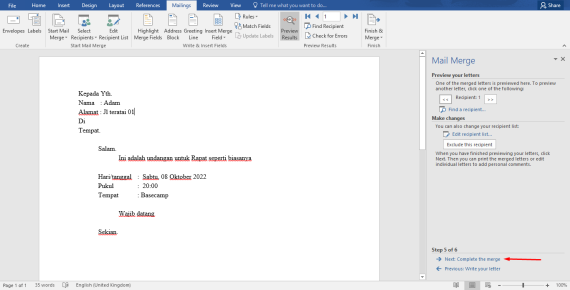 Apa itu Mail Merge dan Bagaimana Cara Membuatnya – Rumahweb