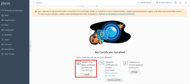 Cara Install SSL Gratis di WordPress Hosting (Plesk Panel)