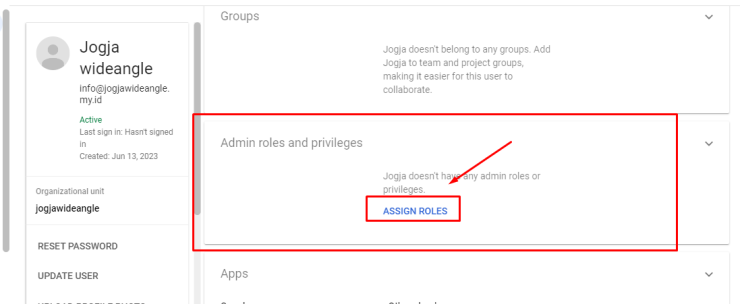Menambahkan Email Administrator di Google Workspace