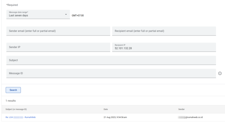 Cara Cek Log Pengiriman Email Google Workspace