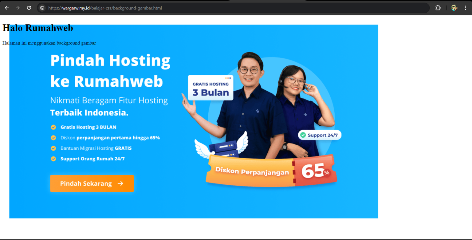 Belajar CSS bagian 6: Menggunakan Background di CSS