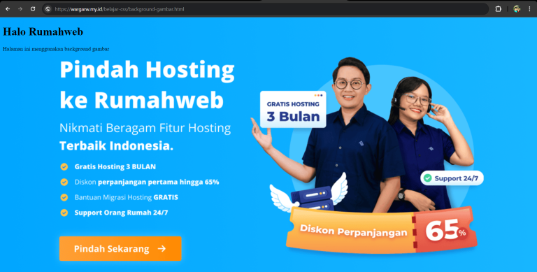 Belajar CSS bagian 6: Menggunakan Background di CSS