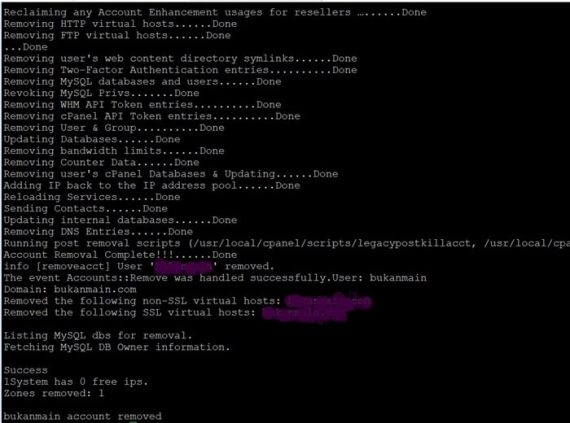 Cara Terminate Akun Hosting di VPS cPanel – Rumahweb