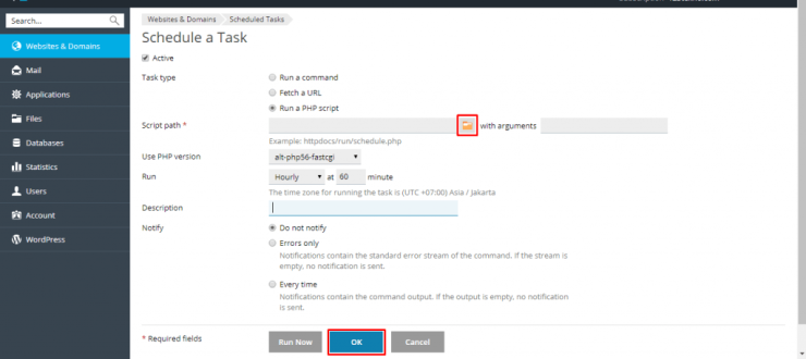 Cara Membuat Schedule Task di Plesk Panel