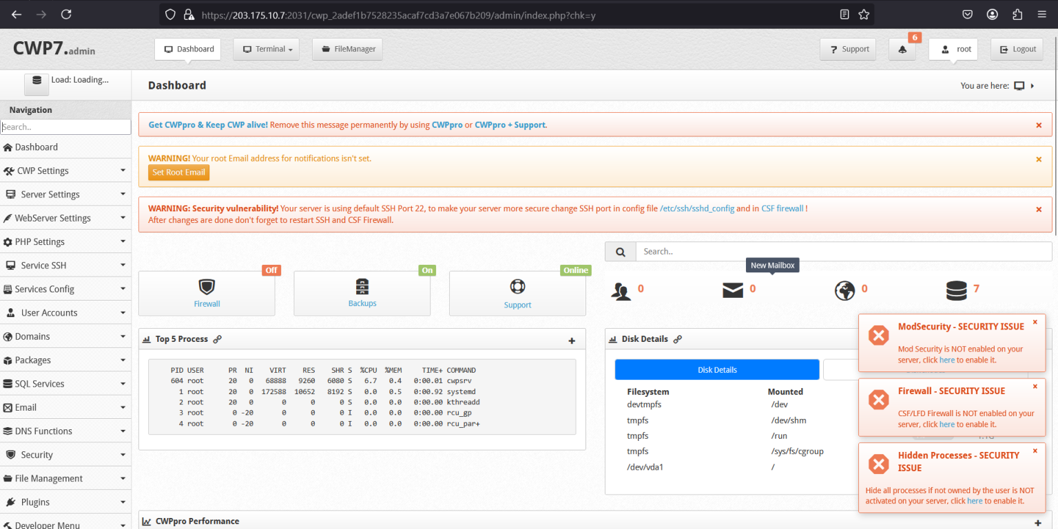 Cara Install CWP di AlmaLinux 8 Pada Layanan VPS KVM