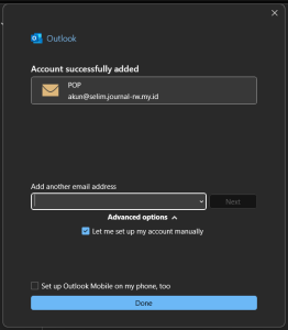 Cara Setting Email di Outlook 2021 – IMAP dan POP3