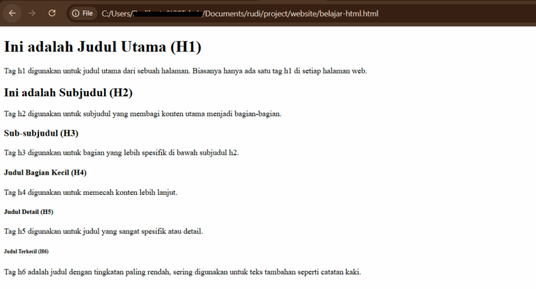 16 Contoh Script HTML Yang Cocok Dipelajari Untuk Pemula