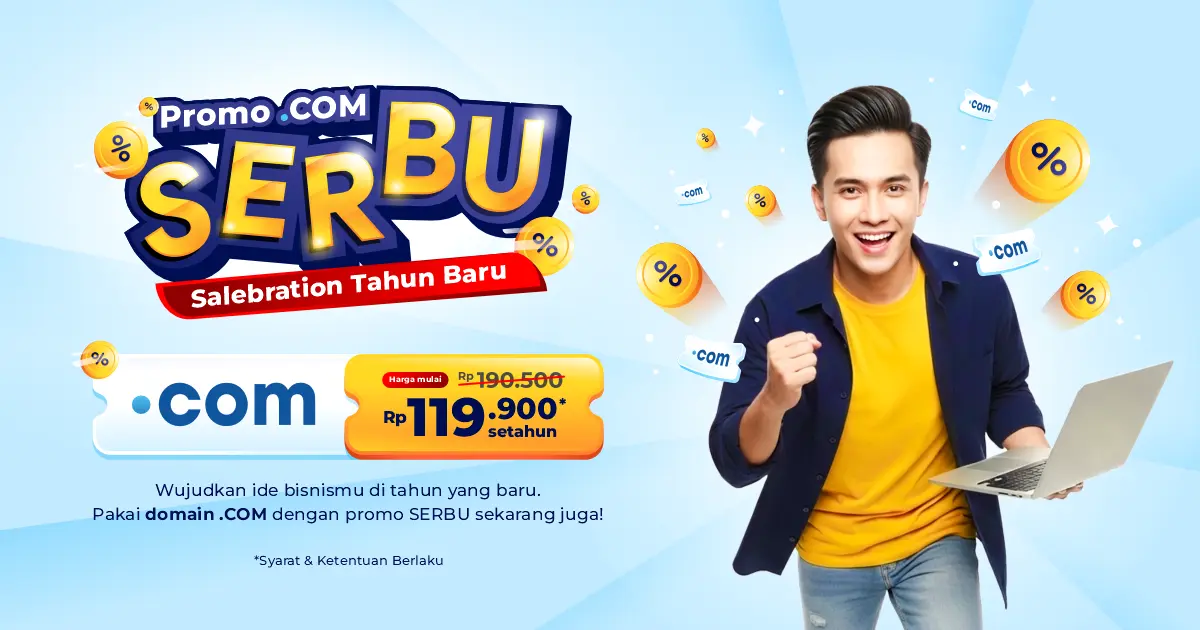 Promo .COM SERBU - Salebrasi Tahun Baru!